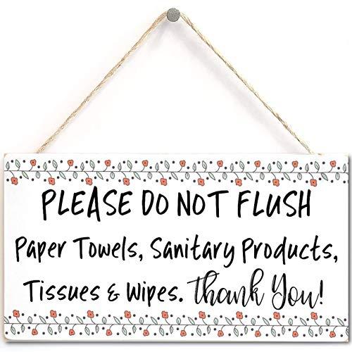 Please DO NOT Flush Paper Towels, Sanitary Buslint