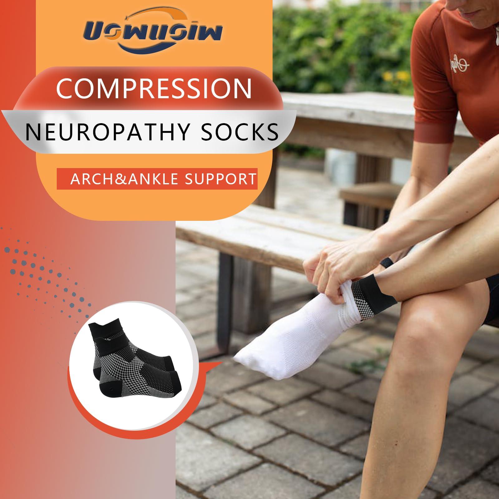 Neuropathy Socks for Men and Women(3 Pairs Uowuoiw