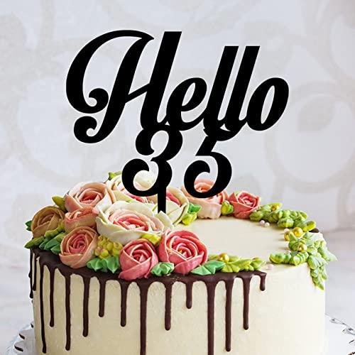 Hello 35 Birthday Cake Toppers Hello 35 Cake ArogGeld