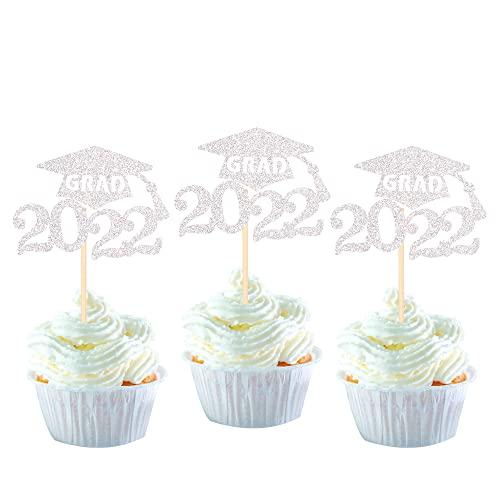 36 Pack 2022 Graduation Cap Cupcake Toppers YCTHUNFISH