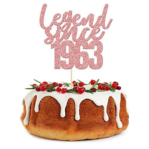 Gyufise 1 Pack Legend Since 1963 Cake Topper Rose Gyufise