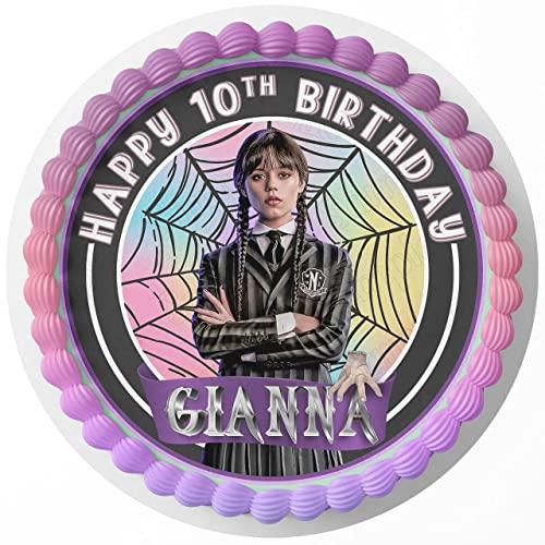 Cakecery Wednesday Addams Edible Cake Image Topper Birthday Sheet Party ...