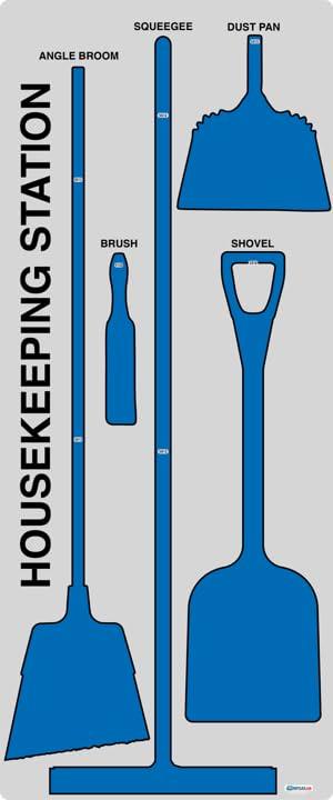 5S Housekeeping Shadow Board Broom Station V5 5S SUPPLIES