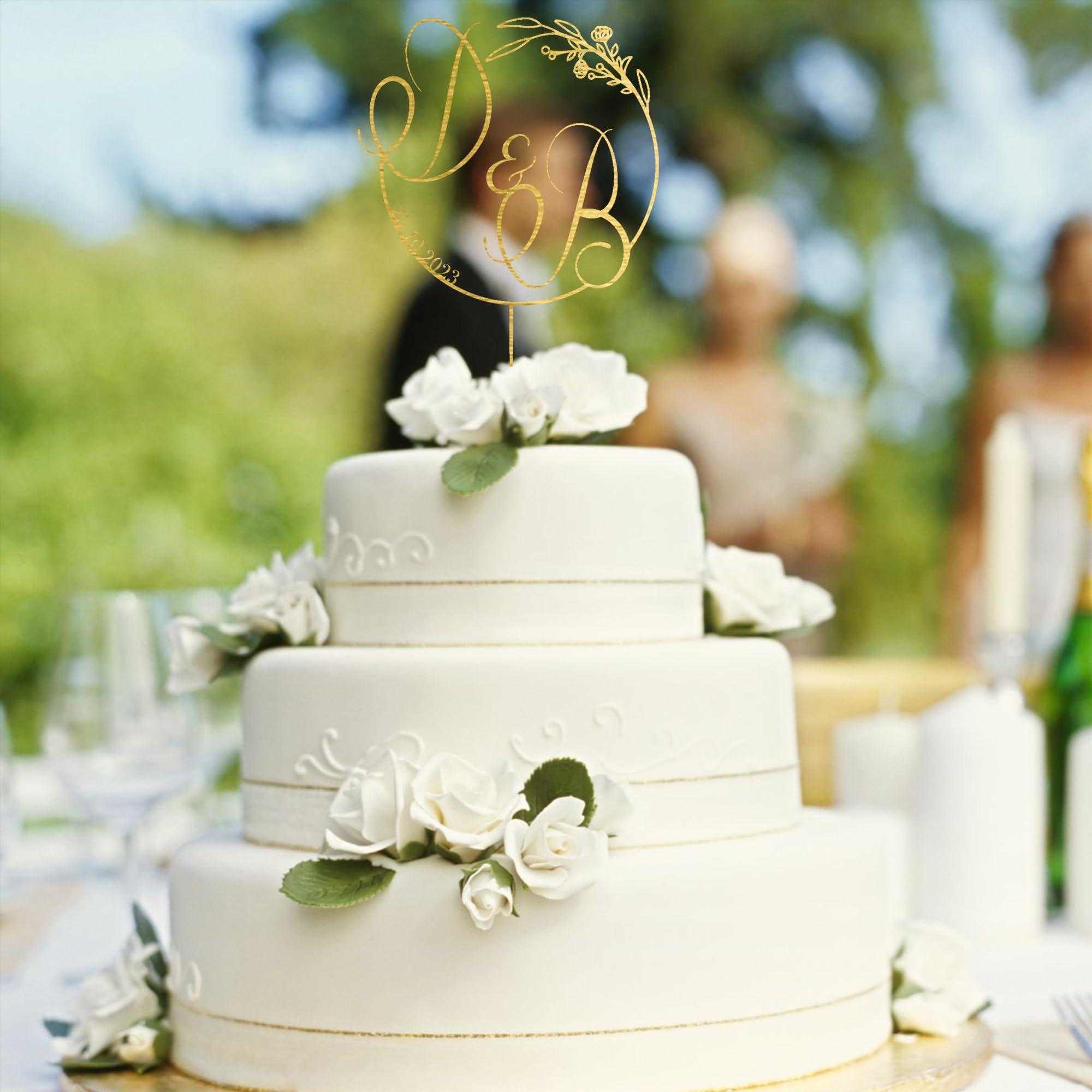 Personalized Wedding Cake Topper Custom Initial Evamall