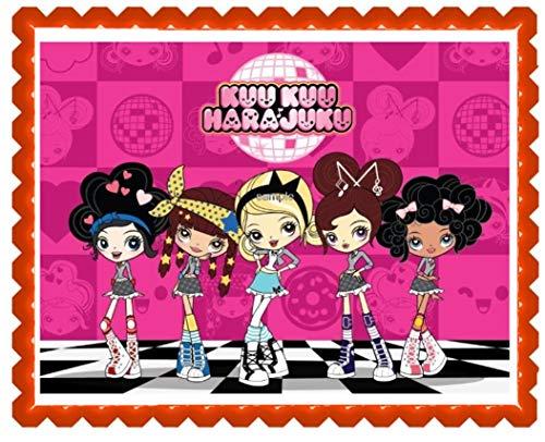 KUU KUU Harakuju Girls Edible Cake Topper Party Edible Cake Image ...