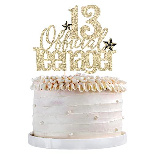 Qertesl 13 Official Teenager Cake Topper, 13th Birthday Cake Topper ...