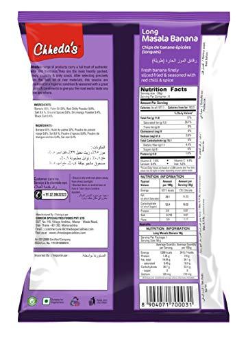 Chheda's Masala Banana Chips - Crispy Long Banana Wafer - Long Spicy ...