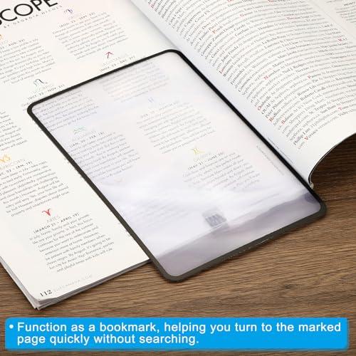 PATIKIL Bookmark Magnifier Kit, 2 Set 3X Full Book PATIKIL