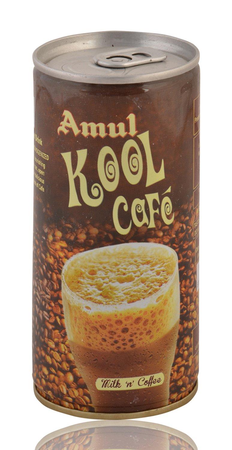 Amul Flavoured Milk - Kool Cafe, 200Ml Tin, Liquid AMUL