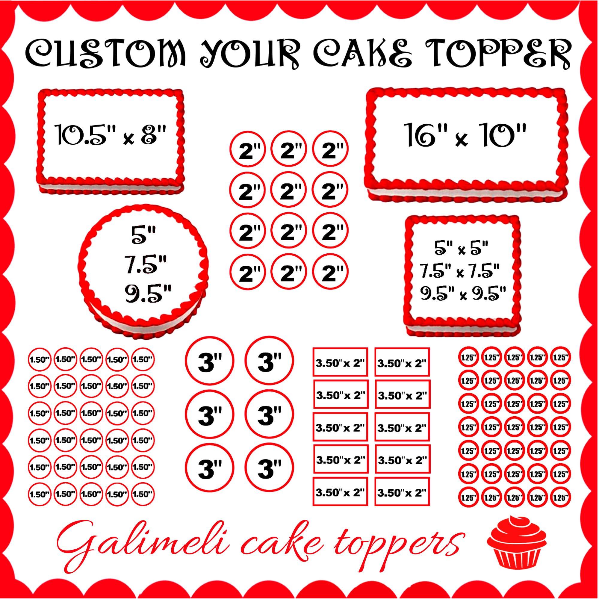 Custom Edible Cake topper image Create and Generic