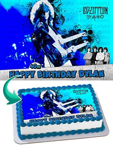 Cakecery Led Zeppelin Band Edible Cake Image Topper Personalized ...