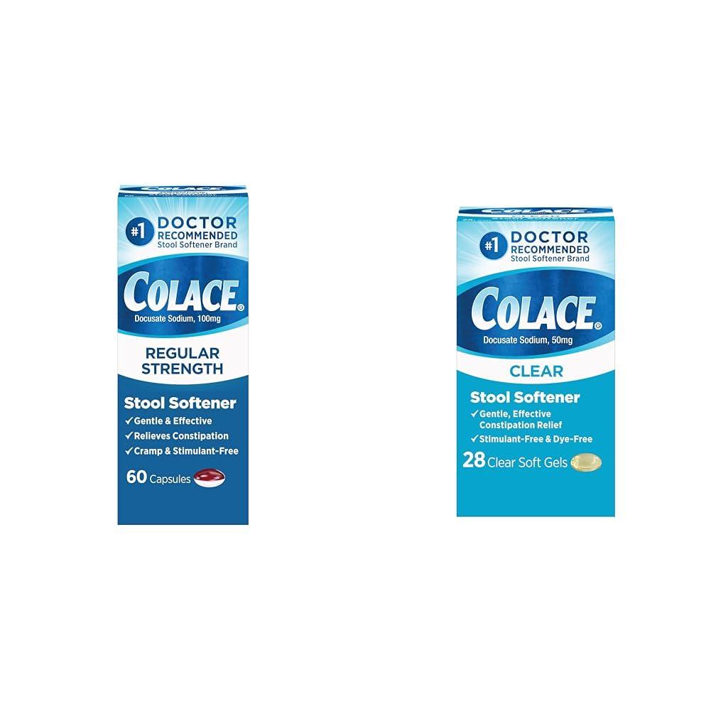 Colace Regular Strength Stool Softener 100 mg Colace