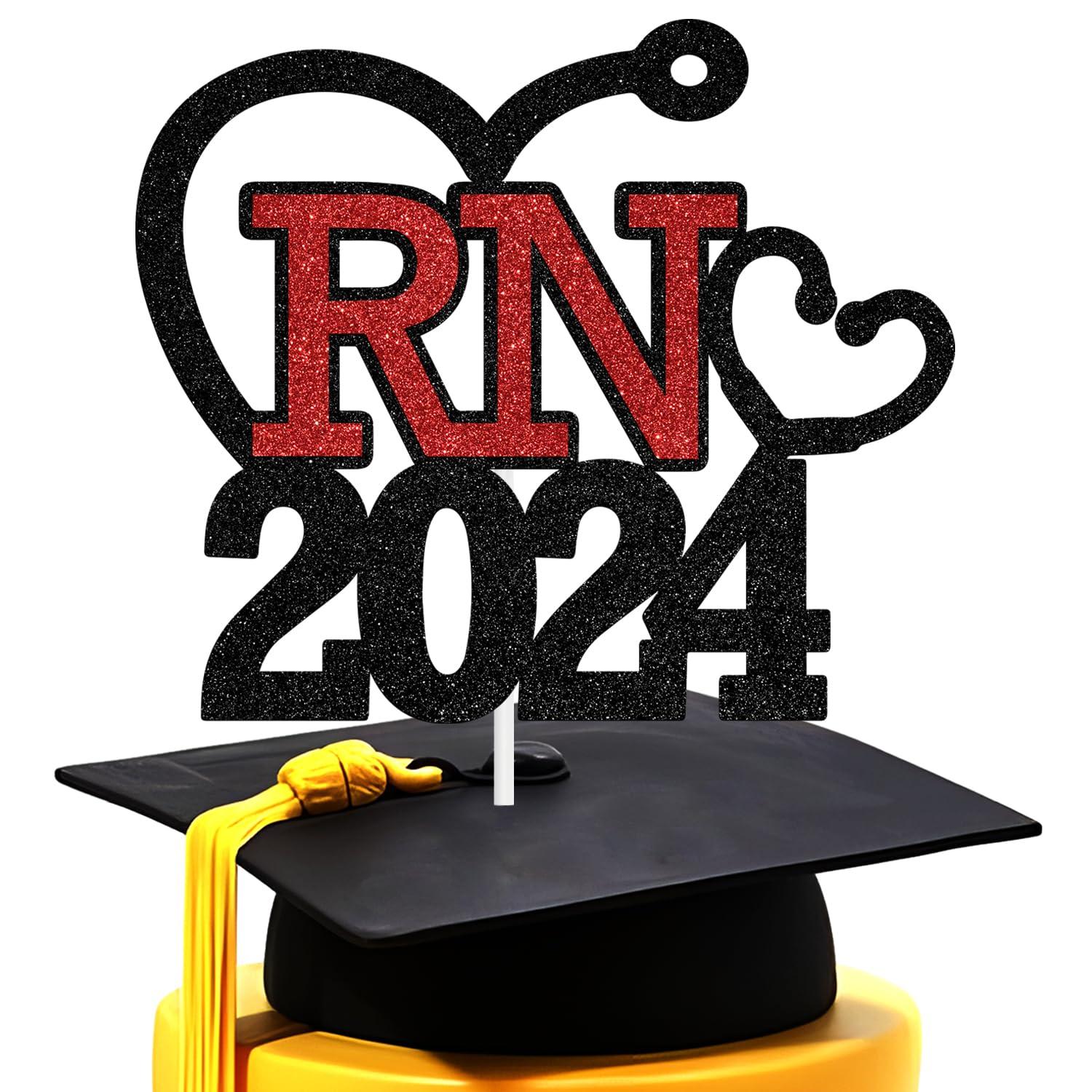 RN 2024 Cake Topper - Class of 2024 Nurse Tivurcia