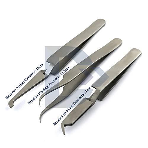 3Pcs Dental Tweezers Orthodontic Forceps Bracket Holding Removing ...