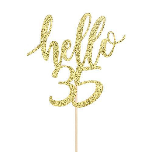 Hello 35 Cake Topper – 35th Birthday / 35th Anniversary Party Cake ...