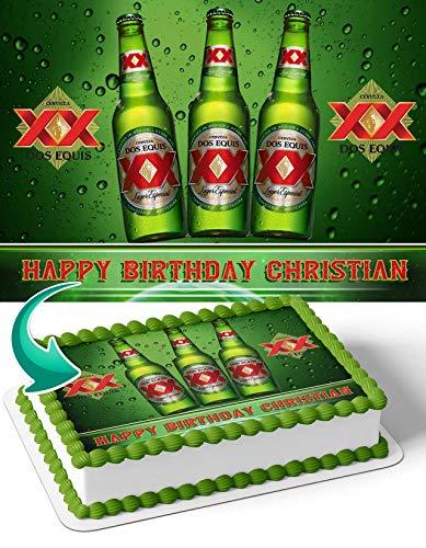Cakecery Dos Equis Edible Cake Image Topper Personalized Birthday Cake ...