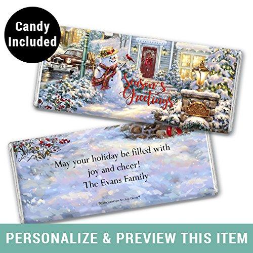 Personalized Christmas Silent Night Lane Chocolate Bar & Wrapper ...