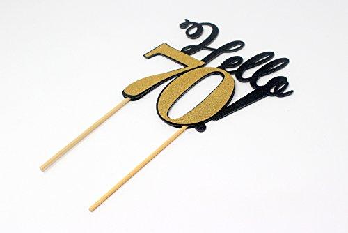 All About Details Hello 70! Cake Topper All About Details